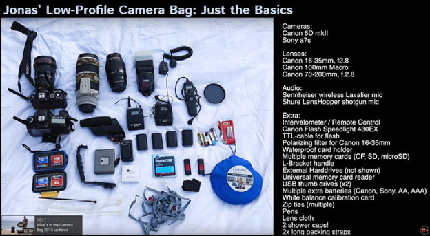 Camera Bag Contents - Untamed Science